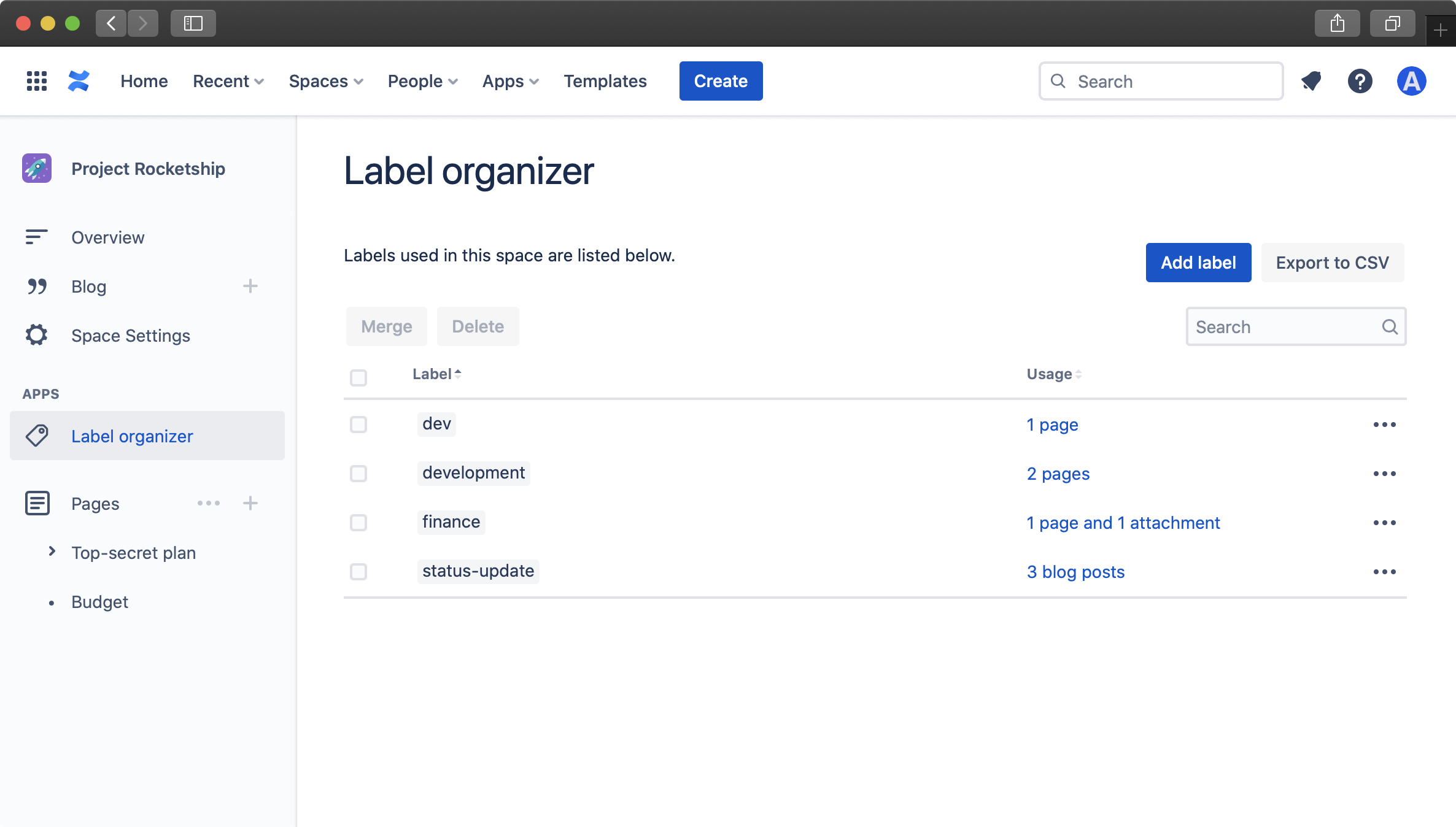Atly Apps Label Organizer For Confluence Cloud Documentation