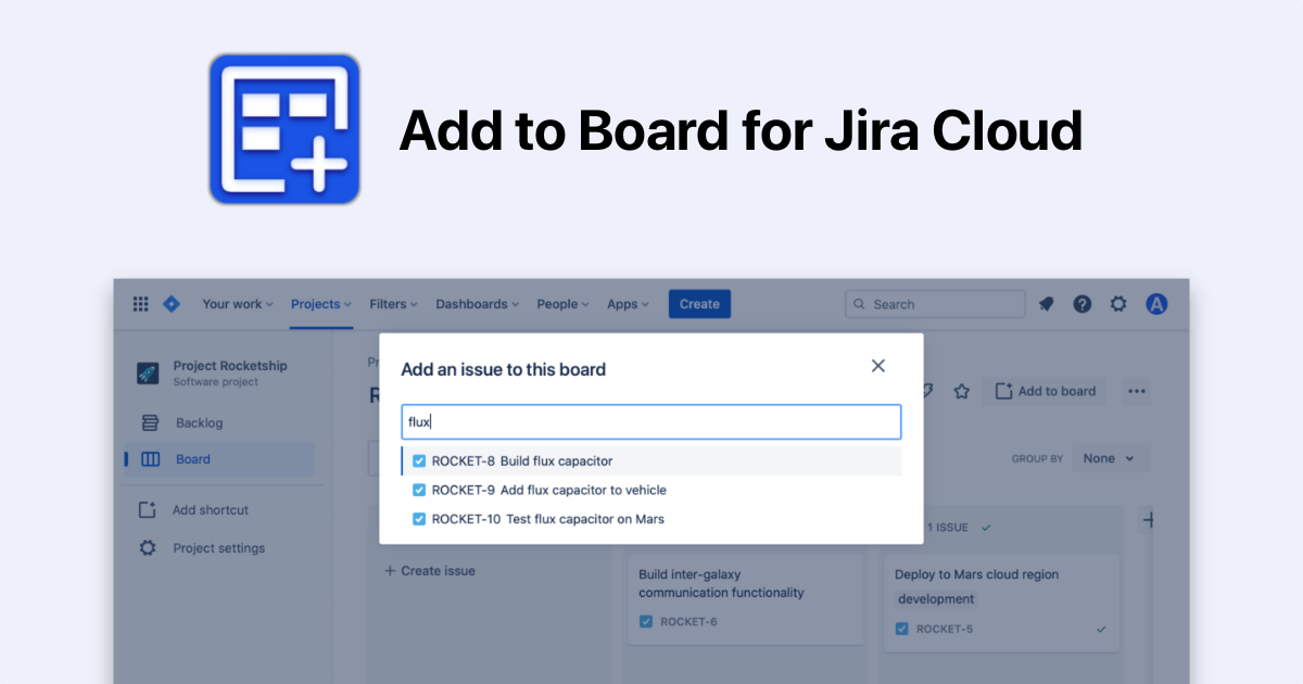 Atly Apps | Add to Board for Jira Cloud